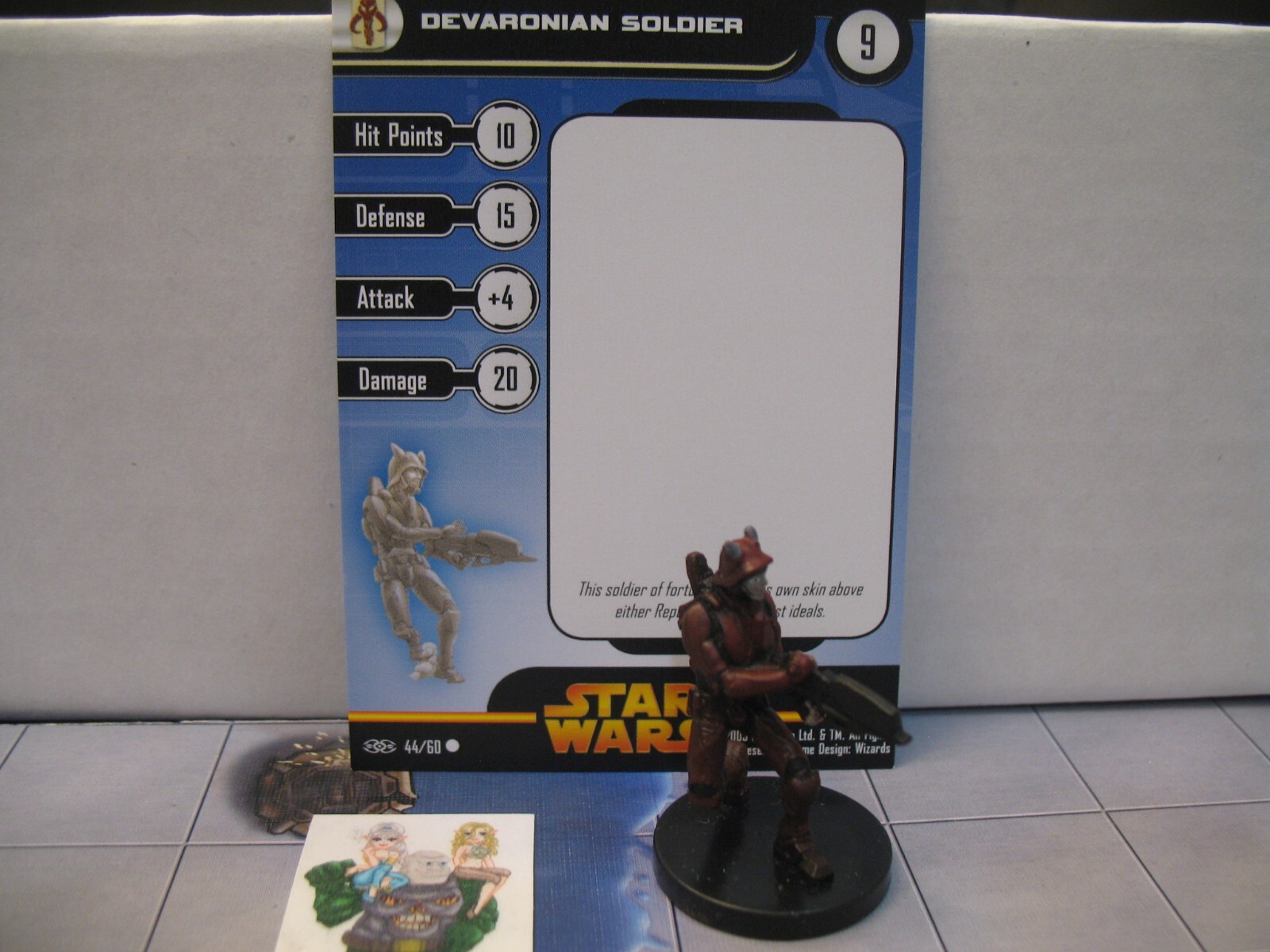 =Star Wars Miniatures REVENGE OF THE SITH Devaronian Soldier 44/60 with ...