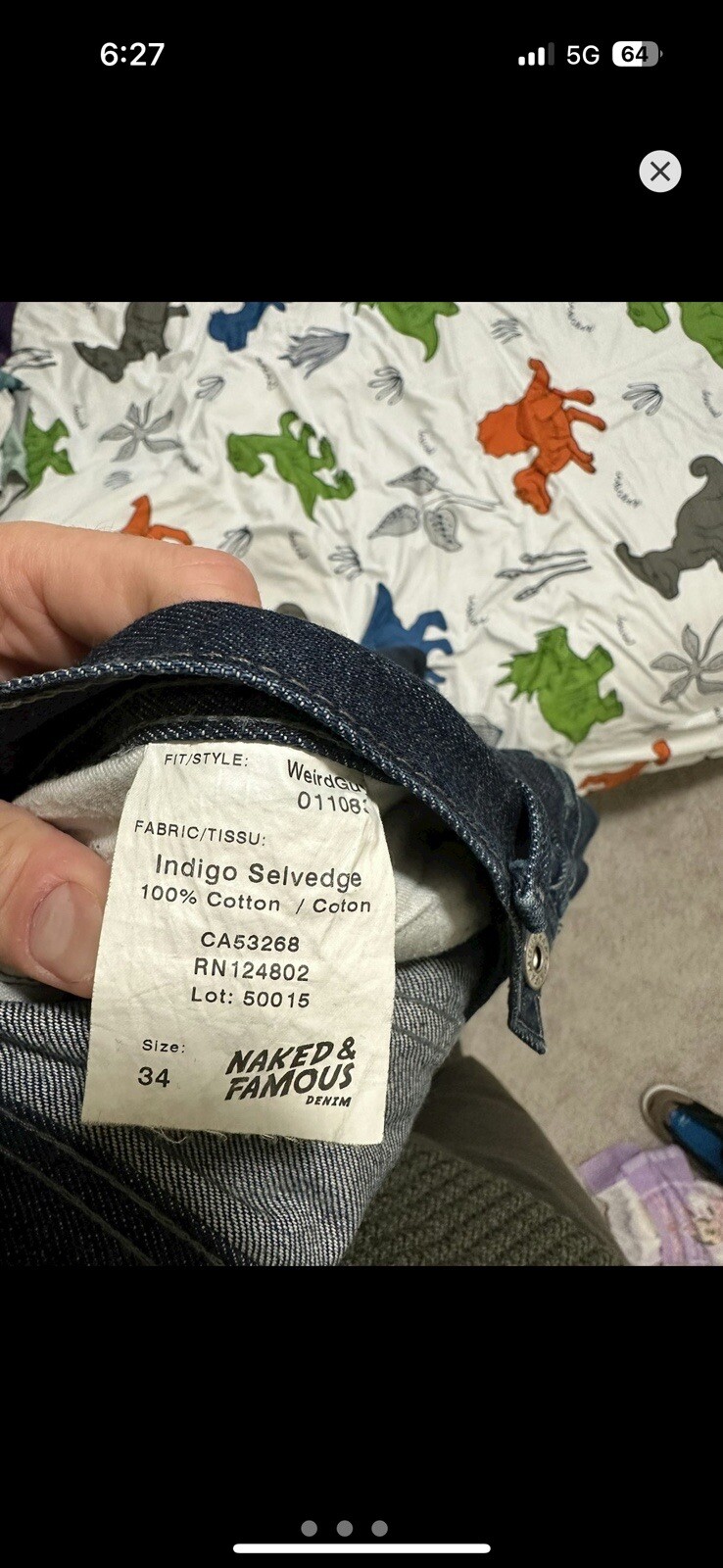 Naked and Famous Weird Guy Selvedge Denim - Gem