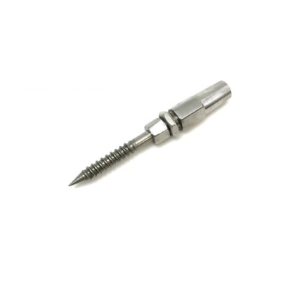 T316 SS Cable rail Swageless Lag Screw 1.5" x 1/4" RH Threaded for 1/8 ...