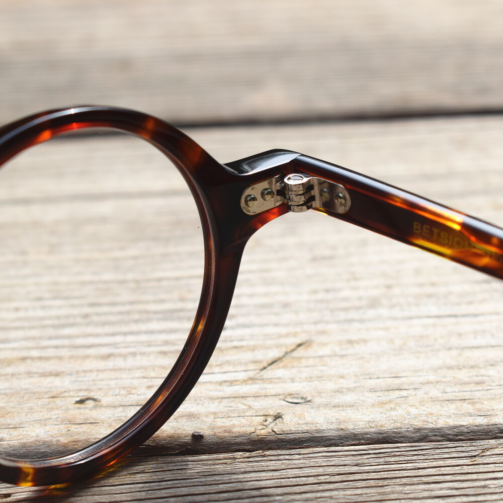 Vintage Small Round Tortoise Full Rim Acetate Eyeglass Frames Unisex ...