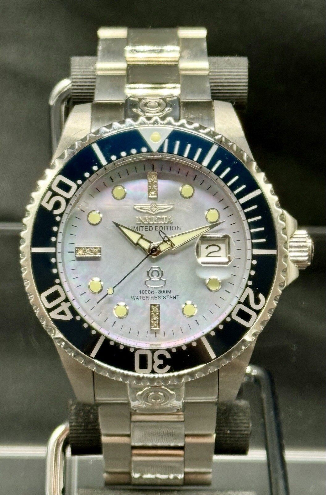 Invicta Grand Diver Automatic Model 22024 Limited Edition MOP Diamond ...
