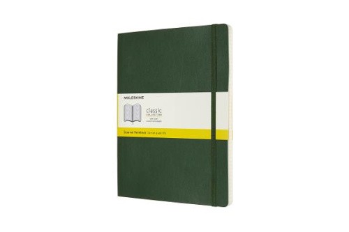 Moleskine Notebook, Extra Large, Squared, Myrtle Green, Soft Cover (7.5 ...