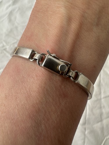 Vintage Taxco Mexico 925 Sterling Silver Clasp Bracelet w/ Hallmark RIC ...