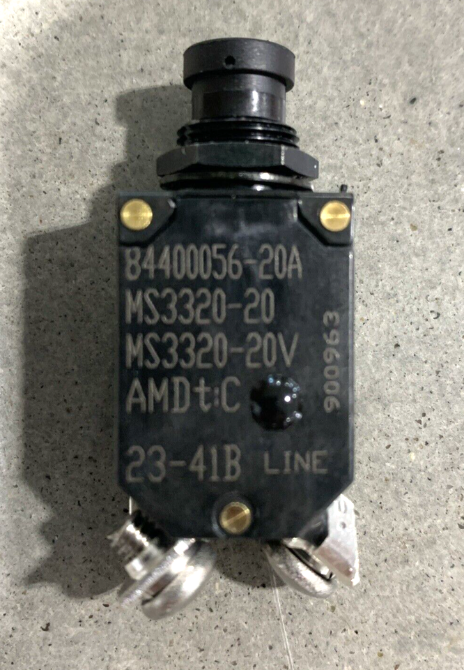 Crouzet MS3320-20 / 84400056-20A / MS3320-20V Aircraft 20A Circuit ...