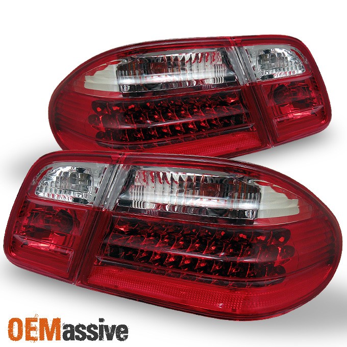 Fits 96-02 Mercedes W210 E-Class E300/E3/E430/E55 Red Clear Full LED ...