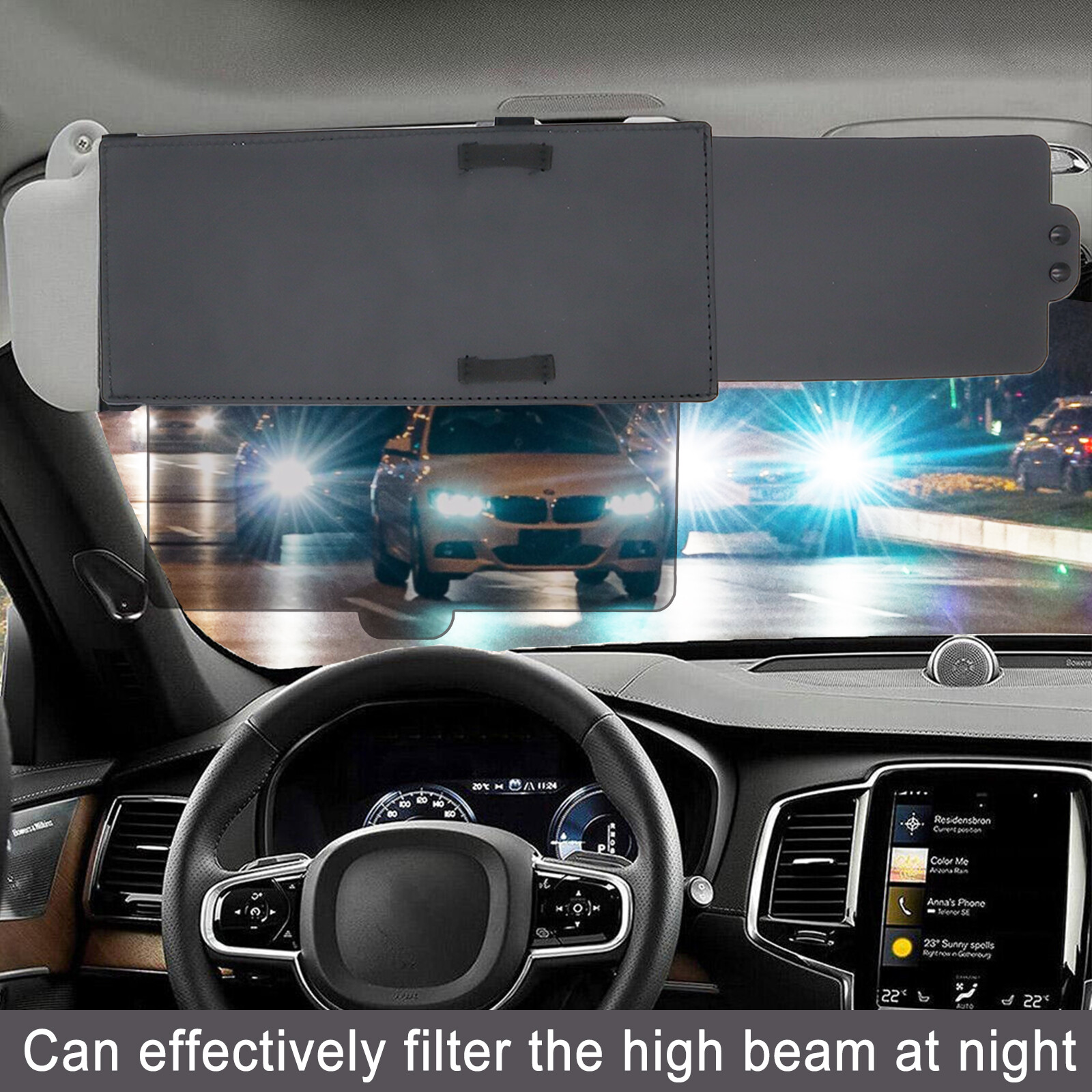 Universal Car Sun Visor Shade Extender Shield Anti-Glare Extension ...