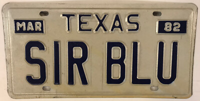 Vanity SIR BLUE license plate Sky UK Honda Civic Car Color Sea Ocean ...
