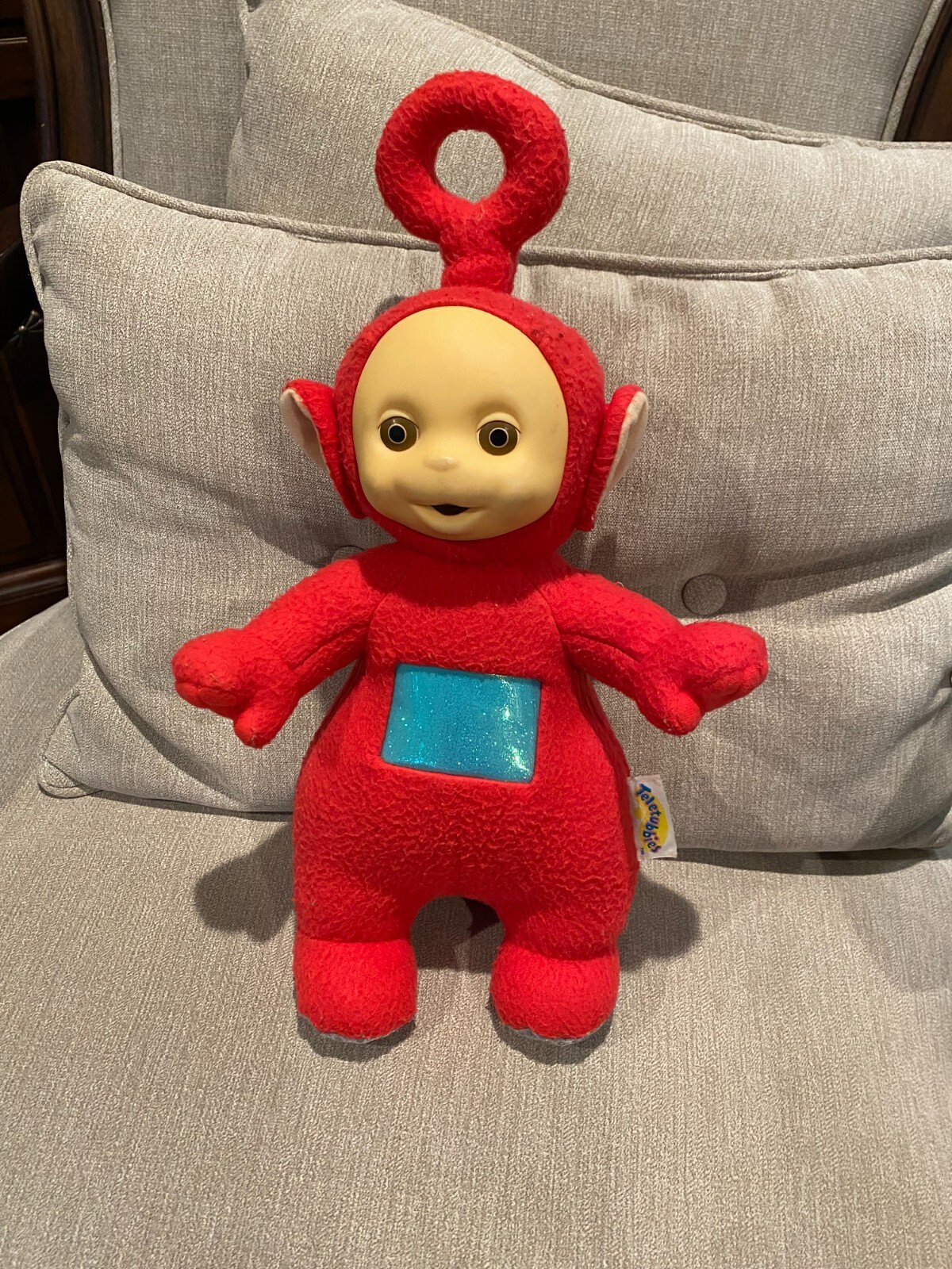 Playskool Red Teletubbies Po Talking Plush Toy 1998 Works Press Tummy ...