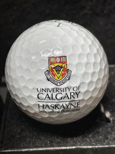 3-NEW UNIVERSITY OF CALGARY/HASKAYNE SCHOOL OF BUSINESS LOGO GOLF BALL ...