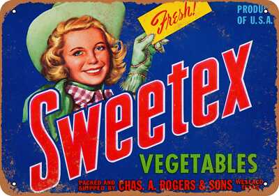 METAL SIGN - Sweetex Texas Vegetables - Vintage Look Reproduction | eBay