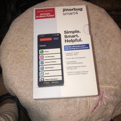 LIVELY JITTERBUG SMART 4 CELLULAR FOR SENIORS IN OPEN BOX BEEN ...