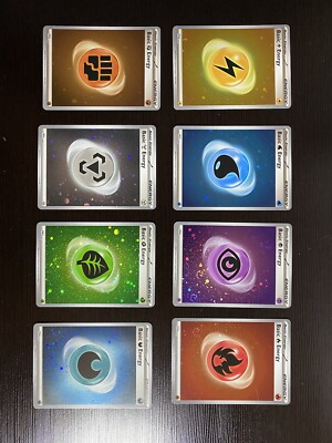 Pokémon 151 - Complete Set 8 Holo Energies 001-008 Energy English ...