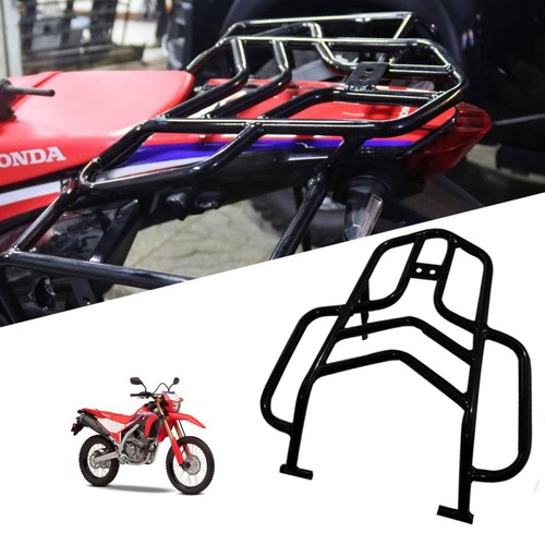 REAR LUGGAGE CARGO RACK STEEL MOTORCYCLE BLACK FOR HONDA CRF300L RALLY ...