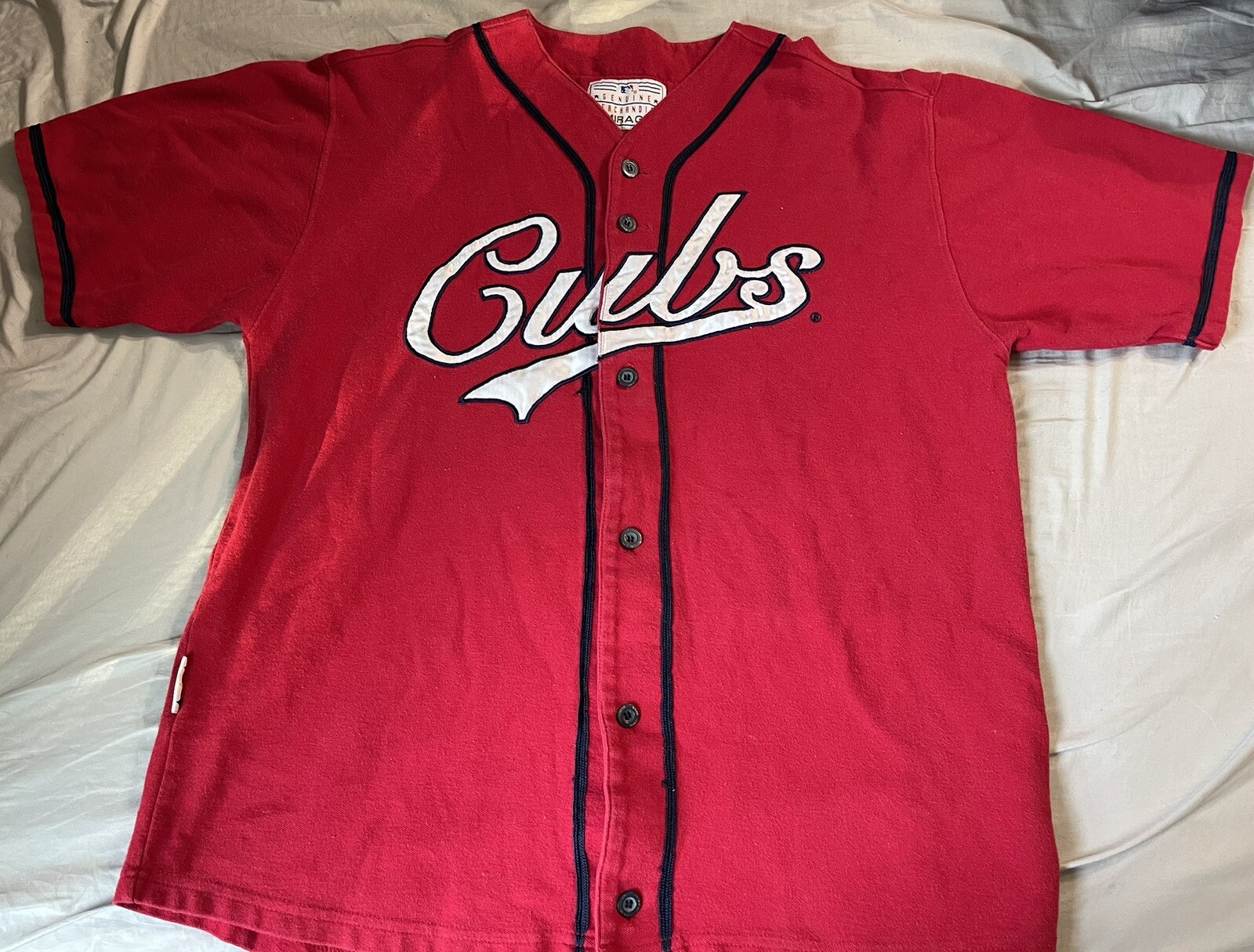 Genuine Merchandise by Mirage (Mens) Red Cubs button … - Gem