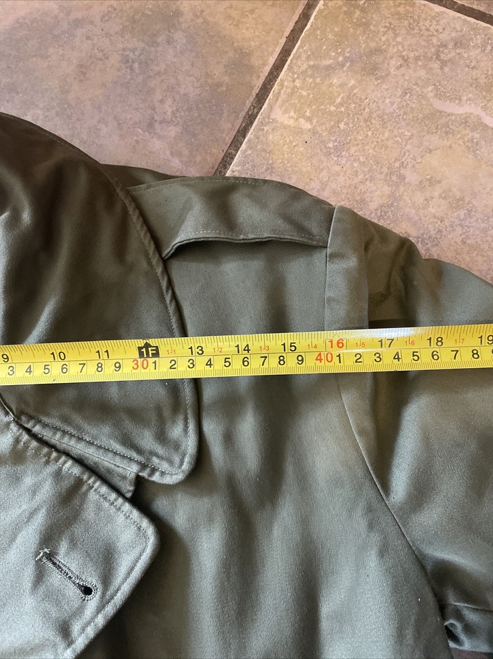 US Military Trench Coat Authentic Vintage Wool Liner Medium Long ...