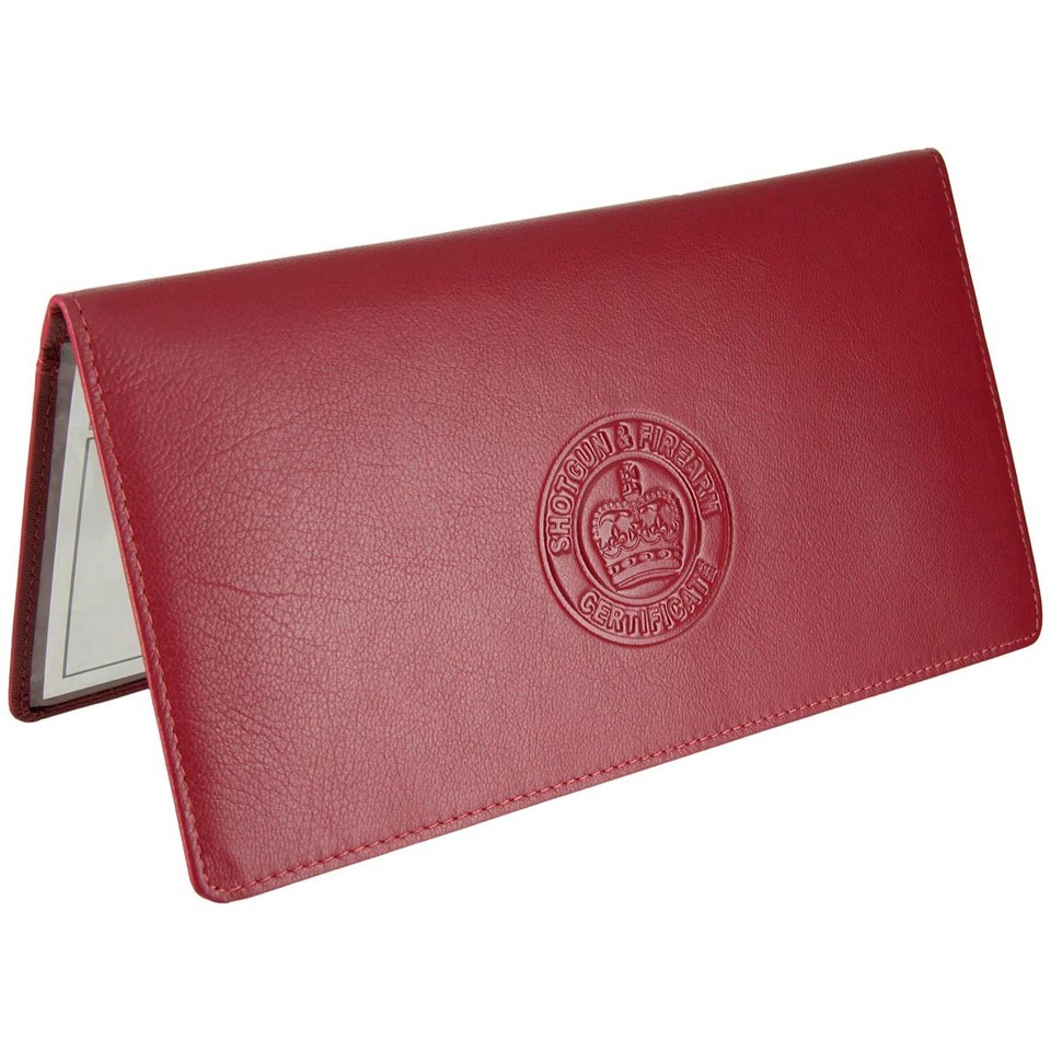 Double Shotgun & Firearm Certificate Wallet/Holder - Genuine Leather ...