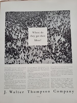 1931 J. Walter Thompson Company Fortune Magazine Print Advertising Agency Ideas | eBay