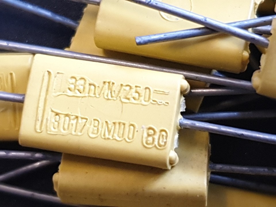 JOBLOT 50 x PHILIPS CHICKLET 33nF 0.033uF 250v CAPACITOR VALVE AMP ...