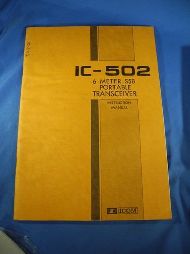 Icom IC-502 6 Meter SSB Transceiver Original Instruction Manual | eBay