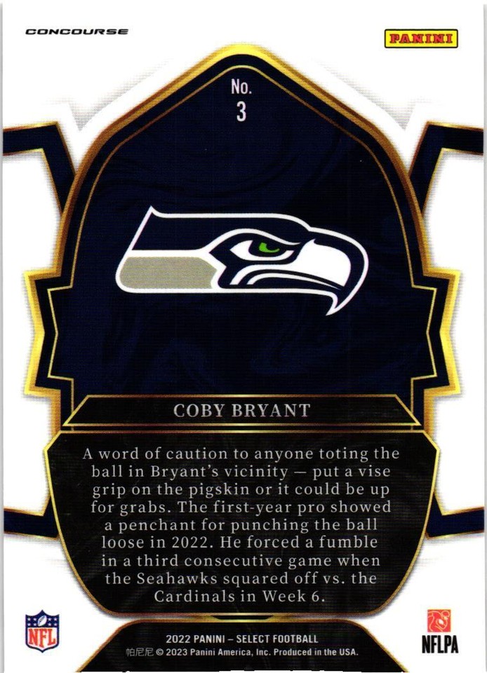 2022 PANINI SELECT #3 COBY BRYANT Near mint or better | eBay