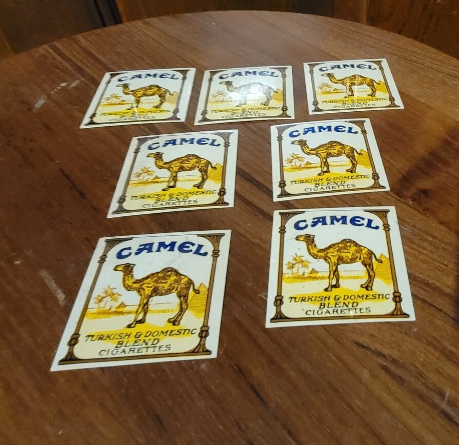 CAMEL Cigarettes RJR Tobacco Co Vending Machine Plastic Label Tag 2"x 2 ...