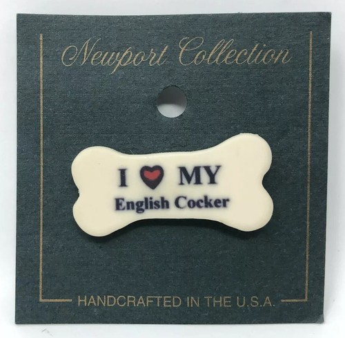 Vintage Dog Bone Pin: I LOVE MY ENGLISH COCKER | Made In USA | Hat ...