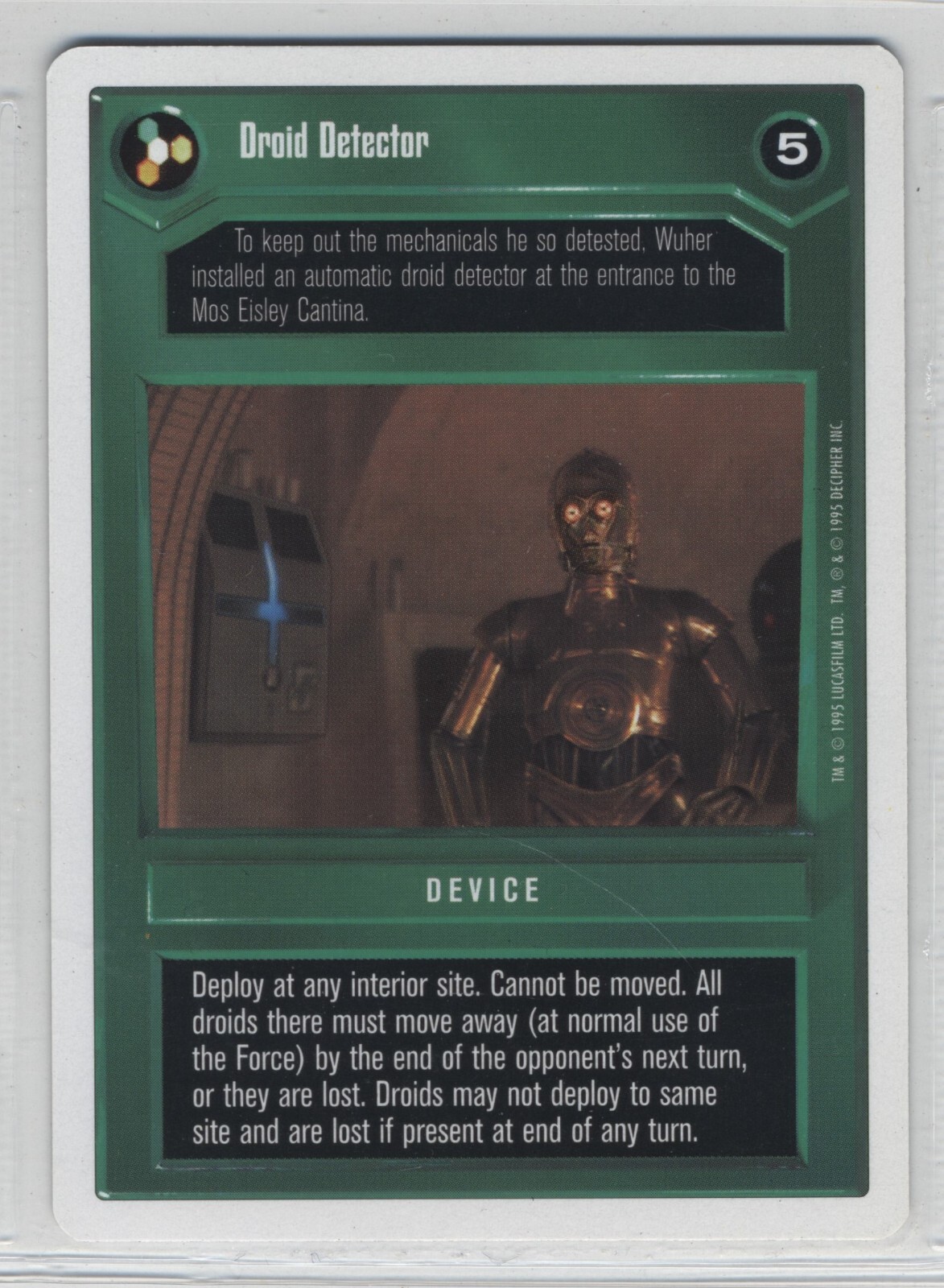 Star Wars CCG Droid Detector Premiere WB White Decipher Free Shipping ...