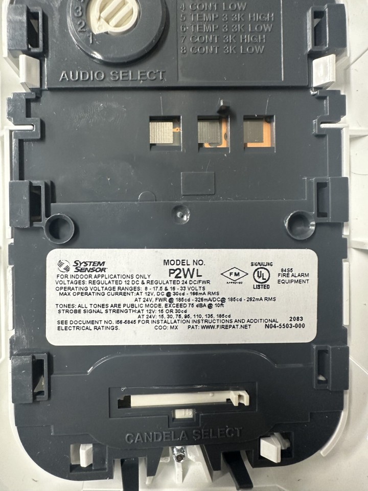 System Sensor P2WL Fire Alarm Horn/Strobe Wall White | eBay