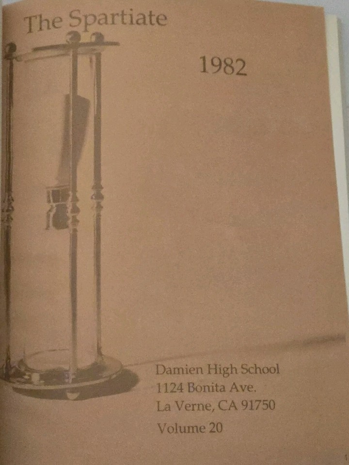 1982 "Spartiate" Damien High School Yearbook La Verne, CA Buckethead ...