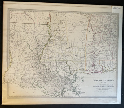 1833 Baldwin & Cradock Map -Louisiana, Mississippi, Alabama, Arkansas ...