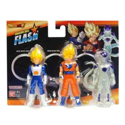 Dragon Ball Flash 3 Figure Set: Super Saiyan Vegeta, Super Saiyan Goku ...