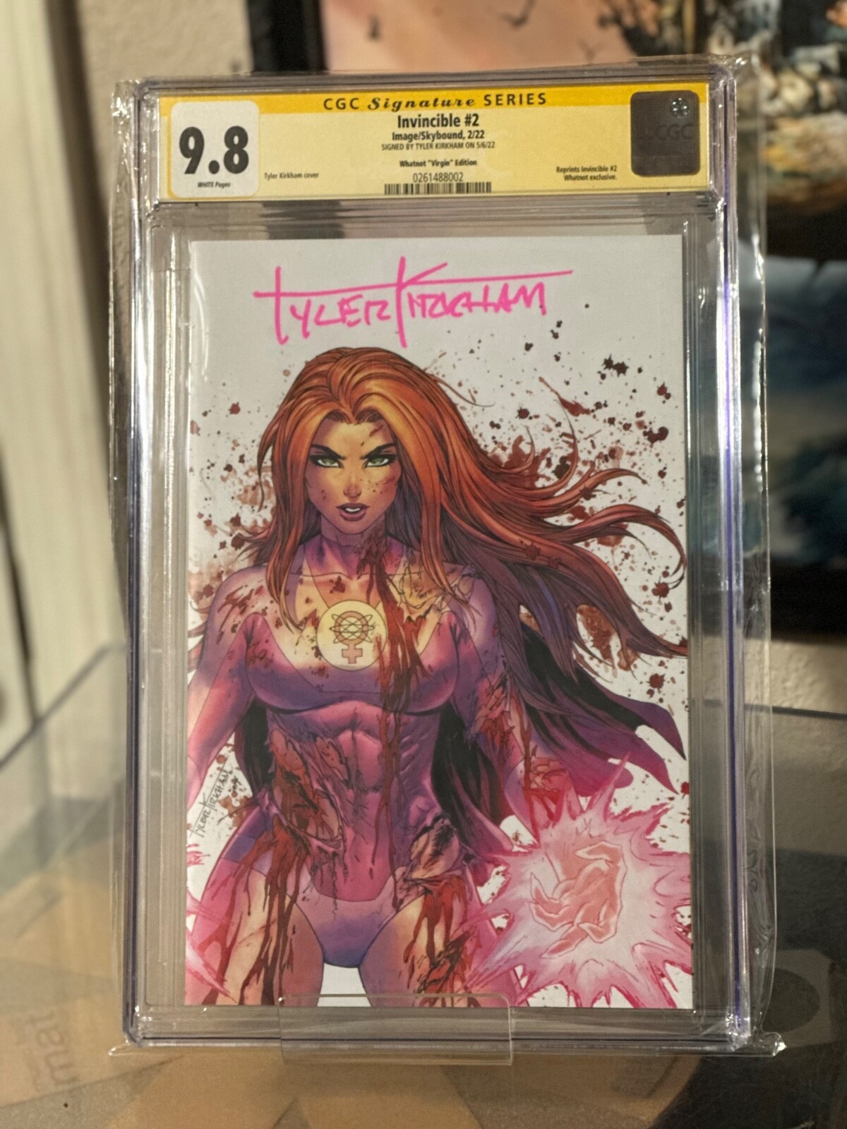 Invincible #2 CGC 9.8 Atom Eve Virgin Battle Damage Whatnot Tyler Kirkham Signed | eBay