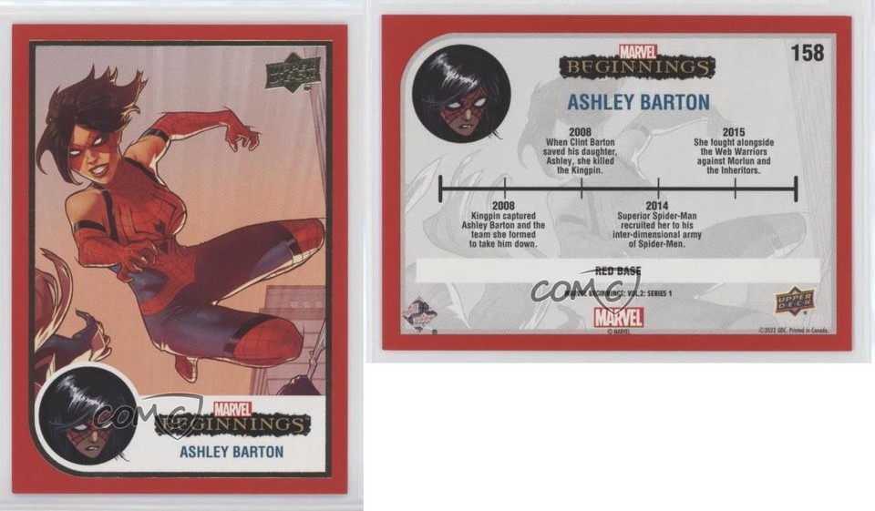 2022 Upper Deck Marvel Beginnings Vol 2 Series 1 Red Border Ashley ...