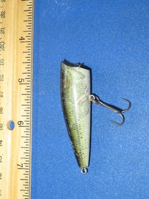 Rebel Pop-R Popper Topwater Lure HTF Naturalized Frog | eBay