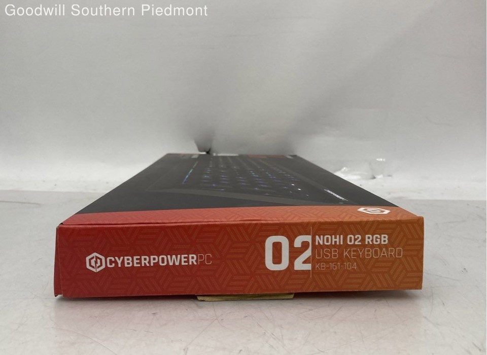 CyberPowerPC KB-161-104 NOHI 02 RGB USB Wired Gaming Keyboard - Open ...