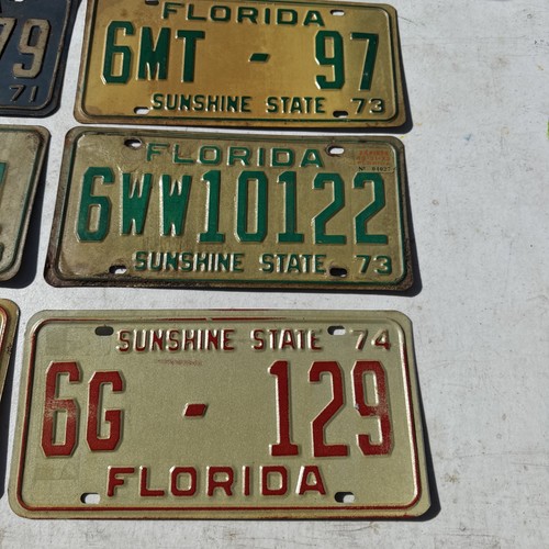 Vintage Lot Of 6 1970-74 Florida License Plates | eBay