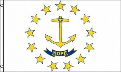 Rhode Island State Flag Large 3x5 ft Banner Anchor HOPE Brass Grommets ...