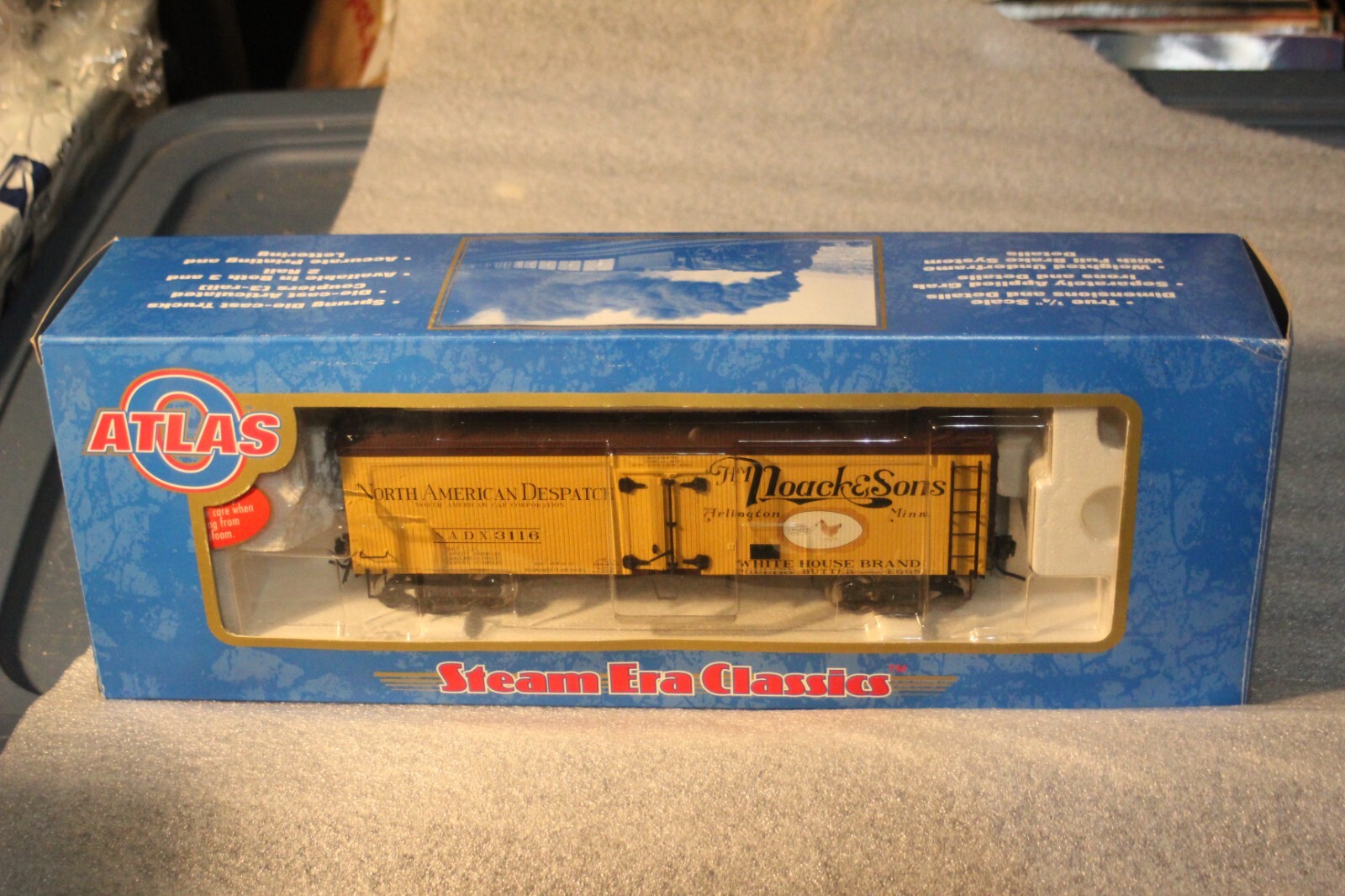 ATLAS "O" 2 RL 36' WOOD REEFER CAR H M NOACK & SONS N.A.D.X. 9042-1 ...