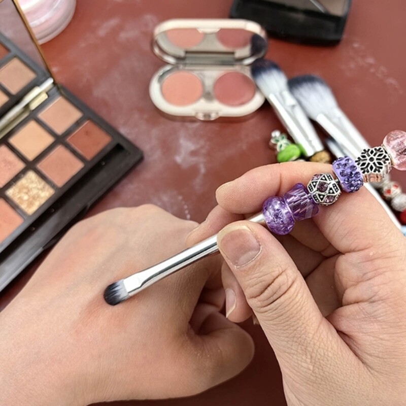 Multifunctional Beaded Makeup Brush DIY Metal Handle Brush | eBay