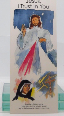 Bookmark Religious Praying Chaplet Divine Mercy Catholics Jesus I Trust ...