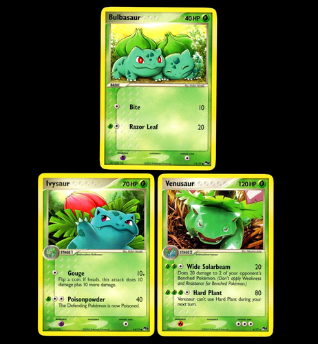Pokemon BULBASAUR Ivysaur VENUSAUR Non Holo POP SERIES 2 & 3 Promo Set ...