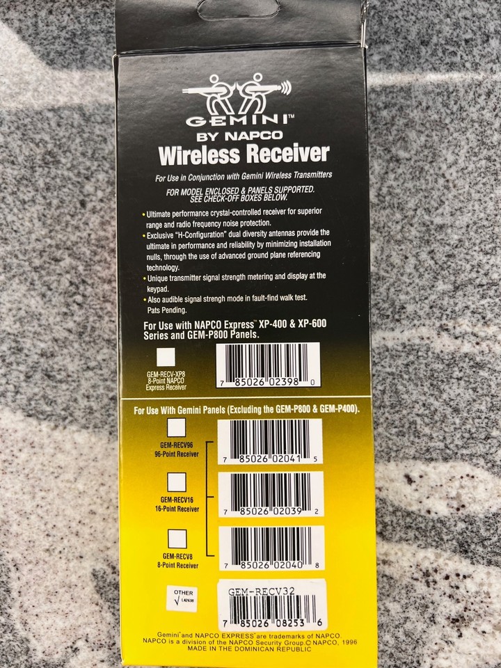 *NEW* Gemini By Napco GEM-RECV32 Wireless Receiver | eBay