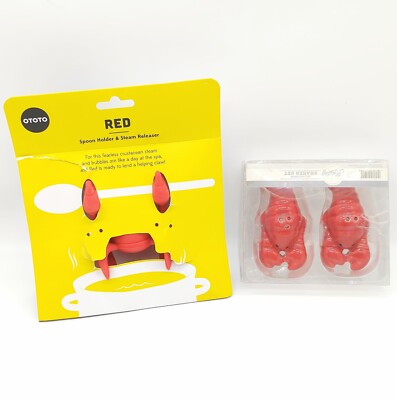 Red The Crab Spoon Utensil Holder & Steam Releaser + Lobster Salt ...