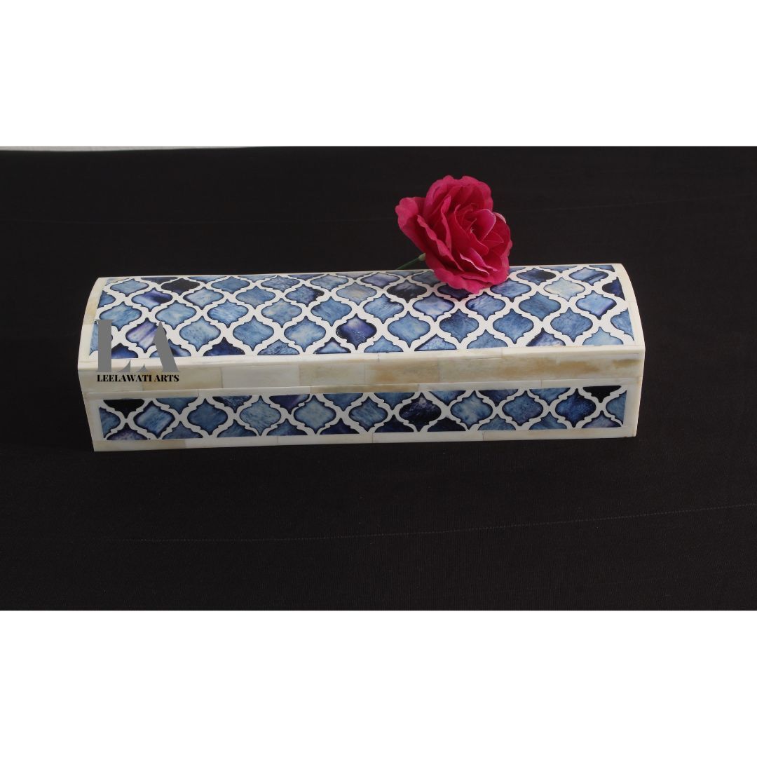 Home Décor Blue Bone Inlay Box | eBay