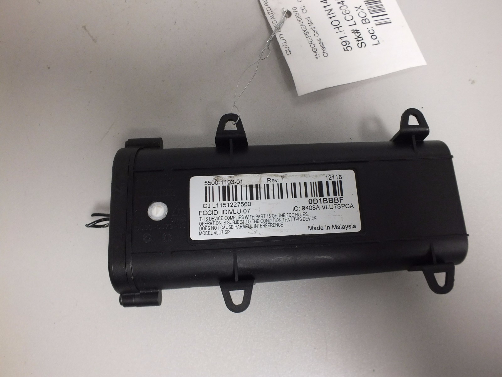 LOJACK LO JACK VEHICLE RECOVERY TRANSMITTER CONTROL MODULE 9408A ...