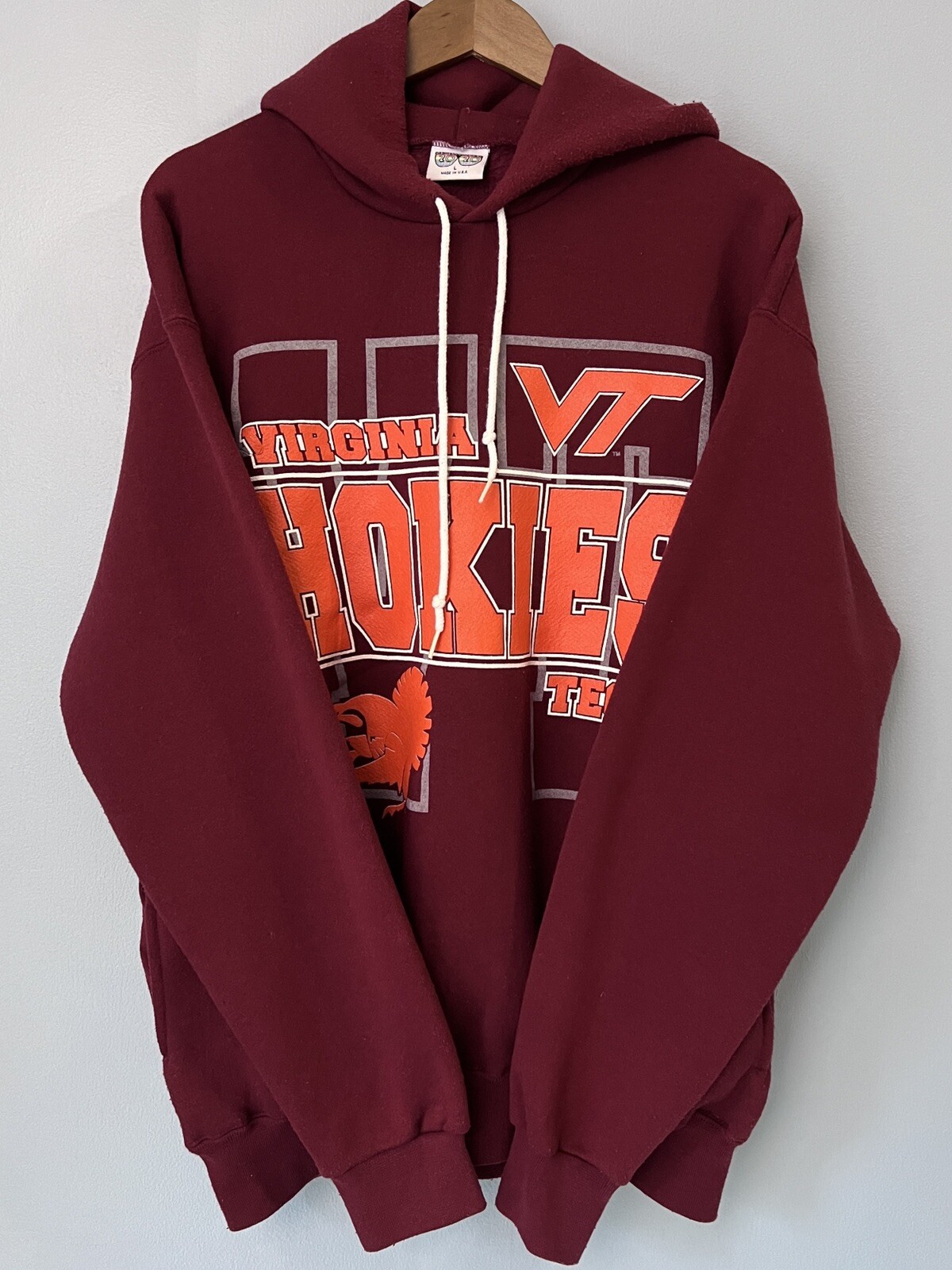 Vintage Virginia Tech Hokies 20/20 Sport Hoodie 80s 90s College Gear ...