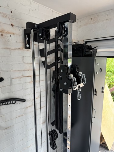 MIRAFIT WALL OR RACK MOUNTED CABLE PULLEY MACHINE and LOW ROW FOOTPLATE ...