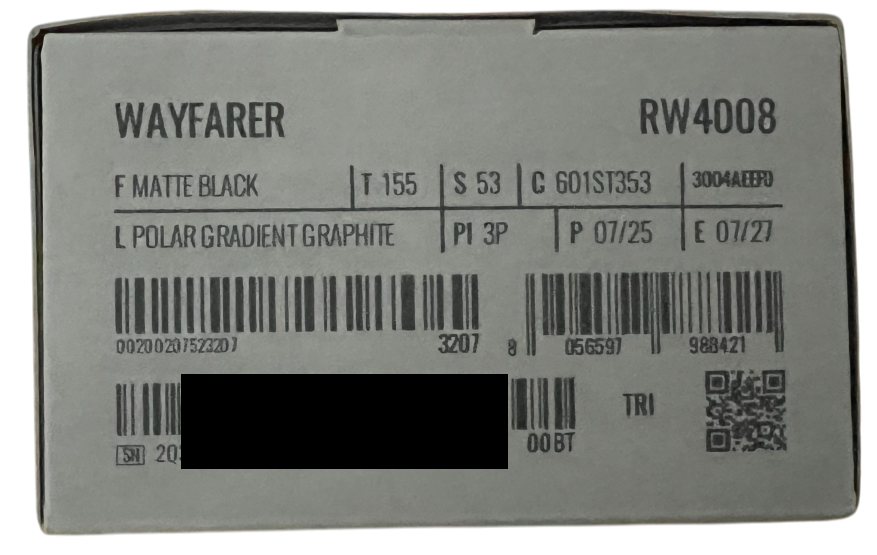 Ray-Ban Meta AI Smart Wayfarer RW4008 601ST353 Matte Black Polar ...