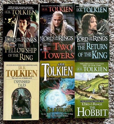 J.R.R. Tolkien Complete The Lord of the Rings Trilogy + BONUS Lot of 6 ...