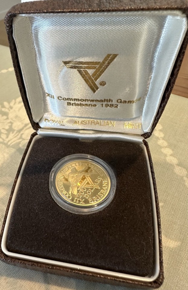 1982 $200 Proof 22 Carat 1982 Brisbane Commonwealth Games Gold Coin ...